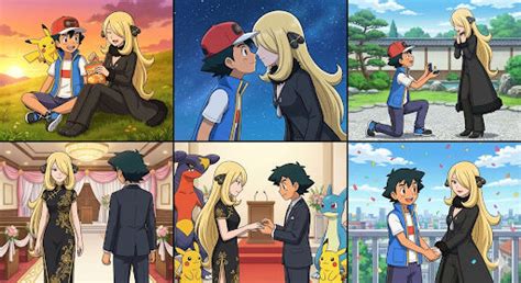 Cynthia And Ash Ketchum By Darius343 On Deviantart