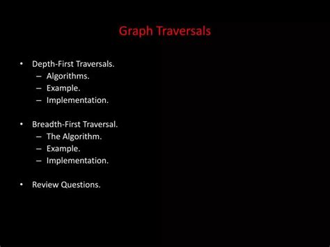 ppt graph traversals powerpoint presentation free download id 3926929
