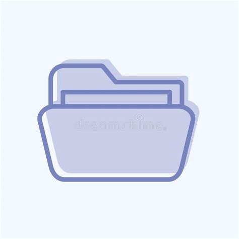 Icon Folder 2 Suitable For Web Interface Symbol Two Tone Style Simple Design Editable Design