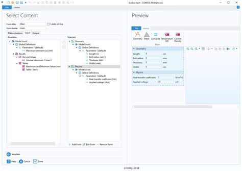 Using Layout Templates For Simulation App Design Comsol Blog