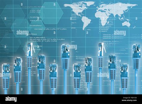 Set Of Computer Cables Stock Photo Alamy