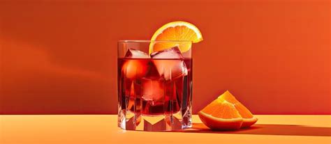 Premium Ai Image A Refreshing Negroni Cocktail Sits On A Bright