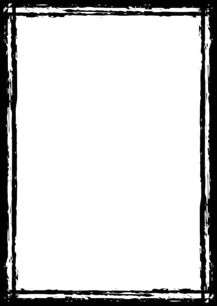 Premium Vector Grunge Rectangular Frame Black Grunge Border