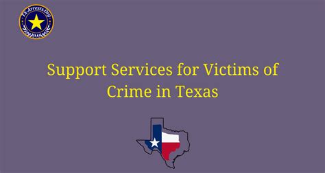 Support Services For Victims Of Crime In Texas