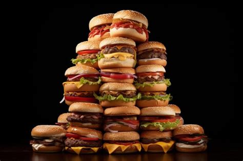 Donuts Arranged In A Pyramid Formation Premium Ai Generated Image