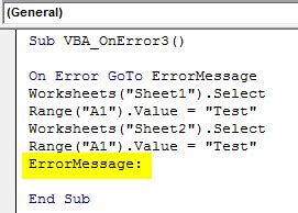 VBA On Error Goto How To Use VBA On Error Goto