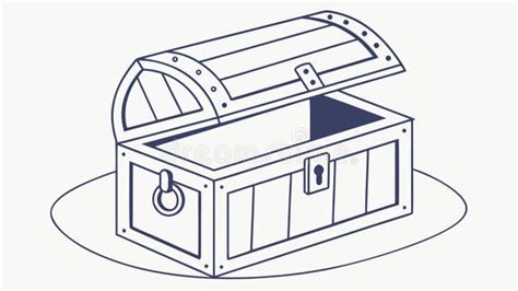 Open Treasure Chest Line Art For Coloring Pages And Game Assets Vector