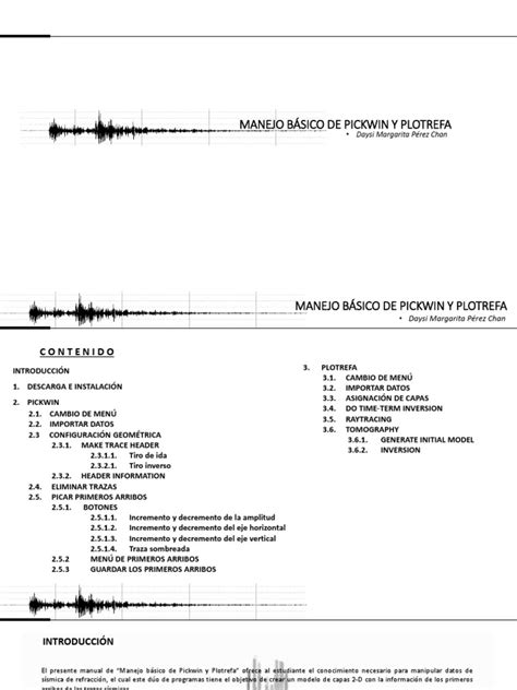 Manejo Básico Pickwin Y Plotrefa Pdf Metrología