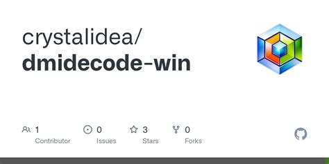 GitHub Crystalidea Dmidecode Win