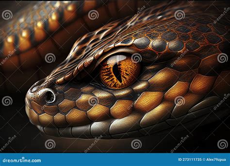 Close Up Portrait Of A Snake Python Head Generative AI Stock Illustration Illustration Of
