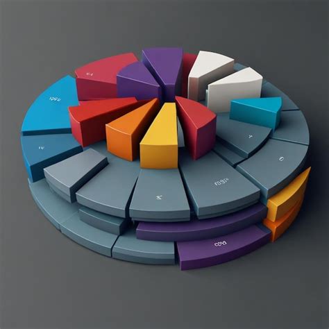 business pie chart 3d illustration rendering premium ai generated image