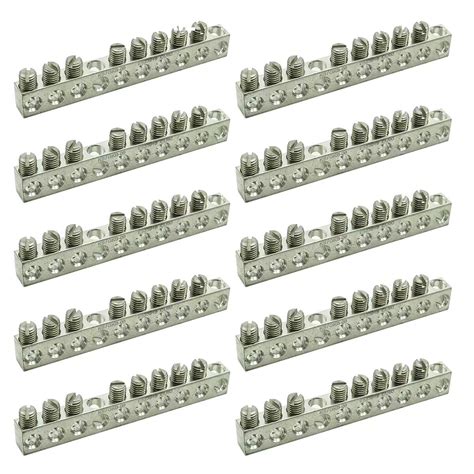 10 Pack Ul Certified Ground Bar Kit Max Wire Dia 4 Awg，aluminum Groun