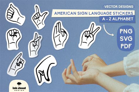 Asl Svg Sticker American Sign Language Graphic By Inkclouddesign
