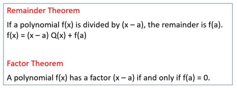 Factor Theorem Solutions Examples Videos
