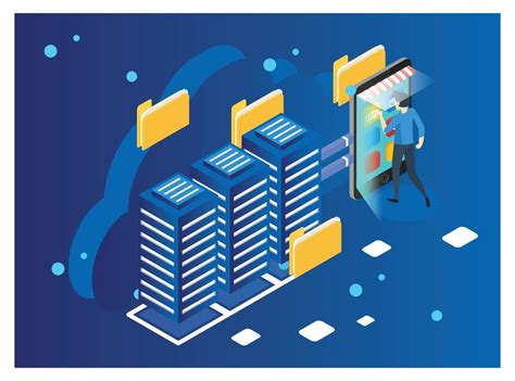 Modern Isometric Cloud Computing Illustration Web Banners Suitable For Diagrams Infographics