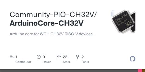 GitHub Community PIO CH V ArduinoCore CH V Arduino Core For WCH CH V RISC V Devices