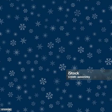 파랑에 눈송이 추상 원활한 패턴에 의하여 이루어져 있다 포스터 엽서 새 해에 대 한 초대의 설계를 위한 크리스마스 배경 0명에 대한 스톡 벡터 아트 및 기타 이미지 Istock