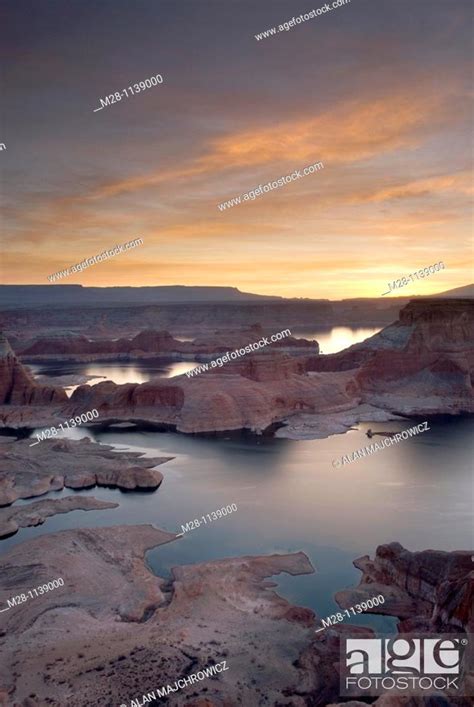 Sunset Over Padre Bay And Lake Powell From Alstrom Point Glen Canyon