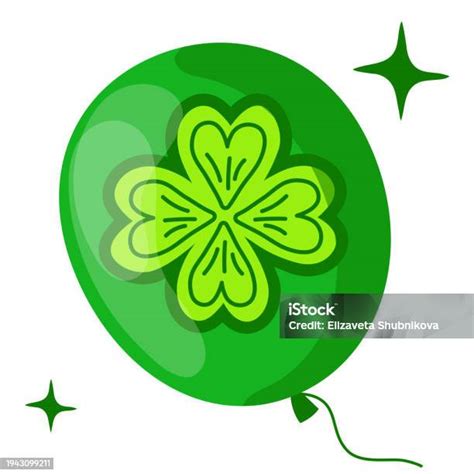 클로버 잎이 있는 풍선은 행운의 상징입니다 성 패트릭의 날 벡터 일러스트 레이 션 0명에 대한 스톡 벡터 아트 및 기타 이미지 0명 3월 St Patricks