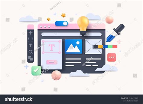 Web Uiux Design Web Development Concept Stock Vector Royalty Free