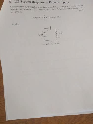Solved A Periodic Signal V I T Is Applied At The Input Of Chegg