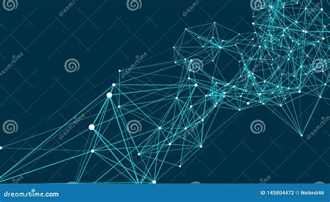 Abstract Connections Are In Space Background With Connecting Dots And Lines Connection