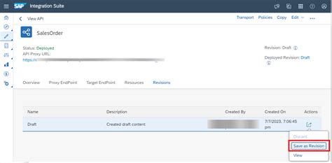 Get Started With Api Revisions Sap Tutorials