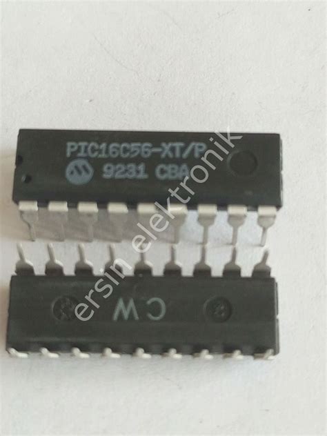 Pic16c56 Xt P C Mcu 8bit 1 5kb Otp 18dip Microchip Dip Pic Entegre Ersin Elektronik
