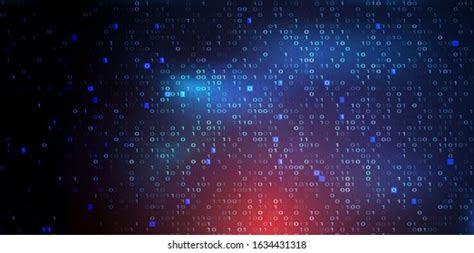 Abstract Red Background Binary Code Hack Stock Vector Royalty Free