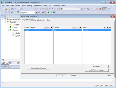 using eval adicup360 with iar and keil ides [analog devices wiki]
