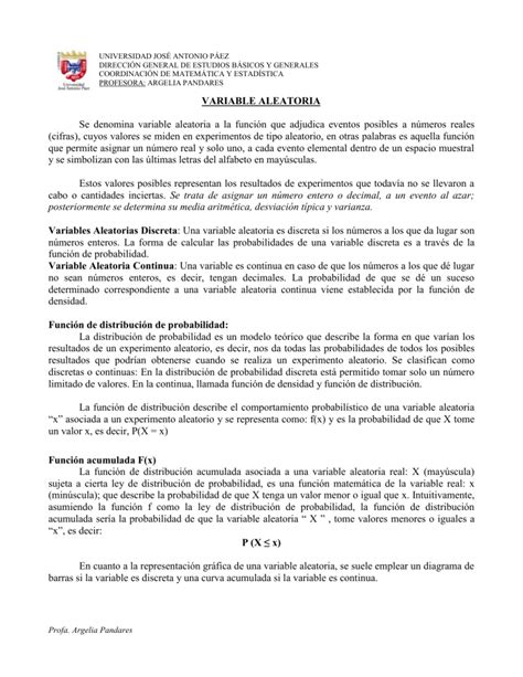 Variable Aleatoria Ujap