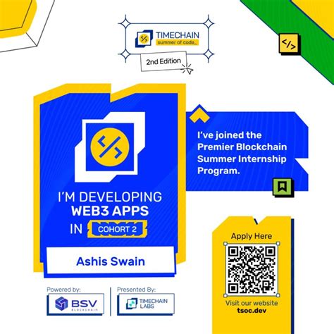 Ashis Swain On Linkedin Blockchain Timechainsummerofcode Tsoc2024 Cohort2 Bsvblockchain