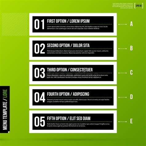 Sequence Template On Fresh Green Background Stock Vector Illustration