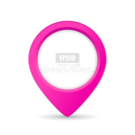 Pink Map Pointer Vector Icon Stock Vector Illustration Of Background Card