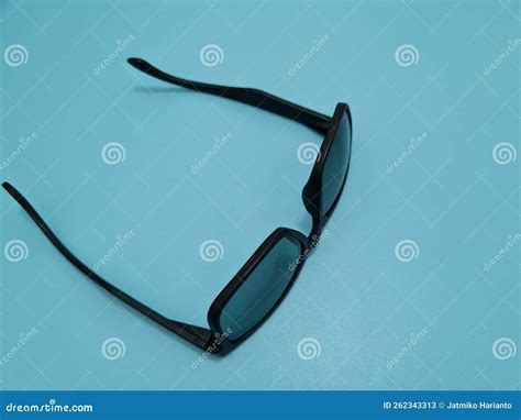 Black Glasses Made Of Plastic And Black Frames Stock Image Image Of