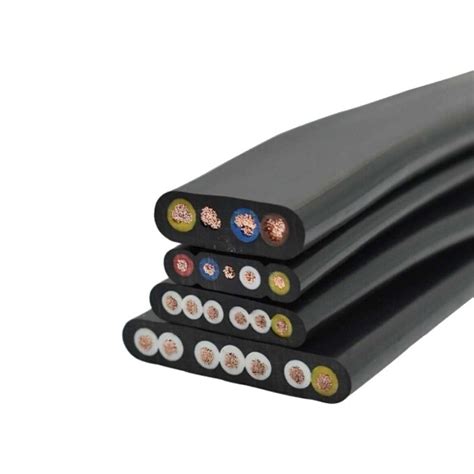 Construction Flexible Flat Elevator Cable Elevator Traveling Cable Cctv