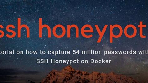 Capturing 54 Million Passwords With A Docker Ssh Honeypot