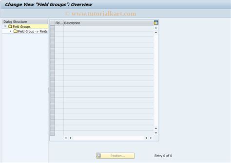 CACS CSI SAP Tcode CSI Control Field Groups