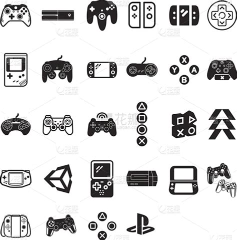 图标集 游戏手柄 矢量 图像素材 花瓣网