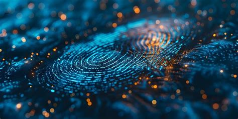 Scan Fingerprints For Cybersecurity To Protect Sensitive Data From Cyber Attacks Concept