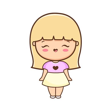 Premium Vector Cartoon Cute Girl Illustration Premium Vector