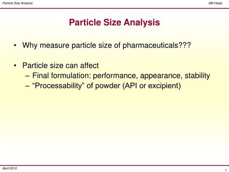ppt particle size analysis powerpoint presentation id 167060