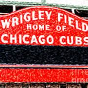 Wrigley Field Chicago Cubs Sign Digital Painting Photograph By Paul Velgos Fine Art America