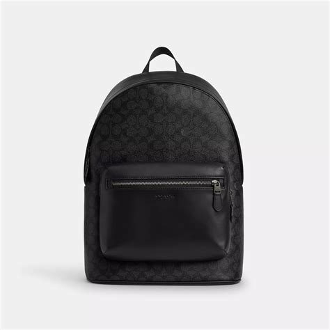 Women Womens Handbags Coach Outlet West Backpack In Signature Canvas
