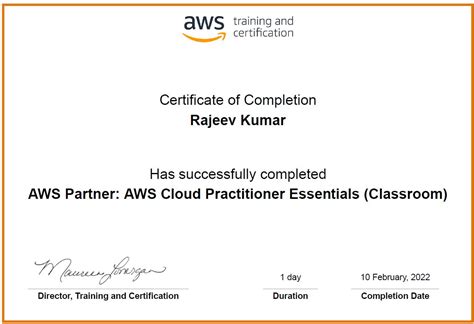 Aws Cloud Practitioner Essentials Completion Certification Awscloud Awscertified