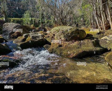 Water Stream Near Fecha De Barjas Waterfall Also Known As Tahiti