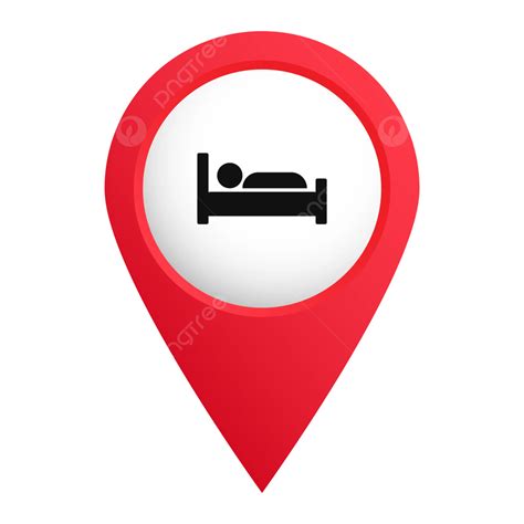 Homestay Location Pin In Red White Colors Vector Homestay Home Stay