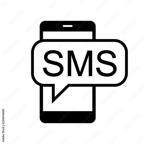 Sms Icon Phone Vector Stock Vector Adobe Stock