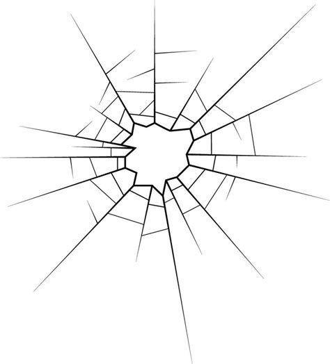 Black Broken Glass Crack Icon 35343018 Vector Art At Vecteezy