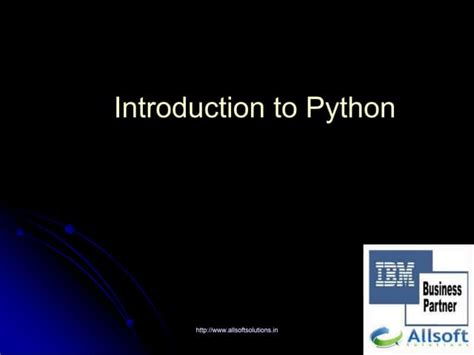 Python Tutorial Ppt